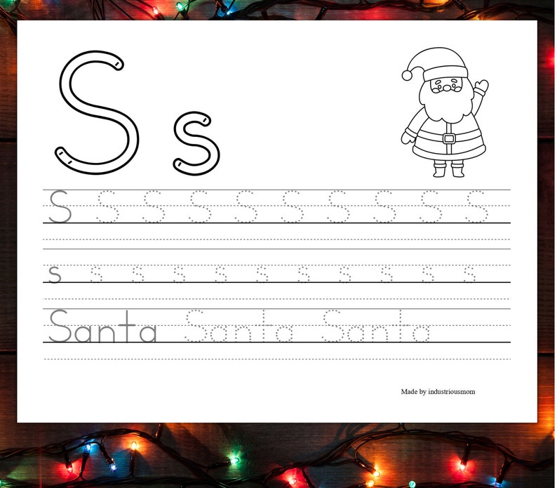 Holiday Printable Worksheets for Kids With Tracing Alphabet Letters ...