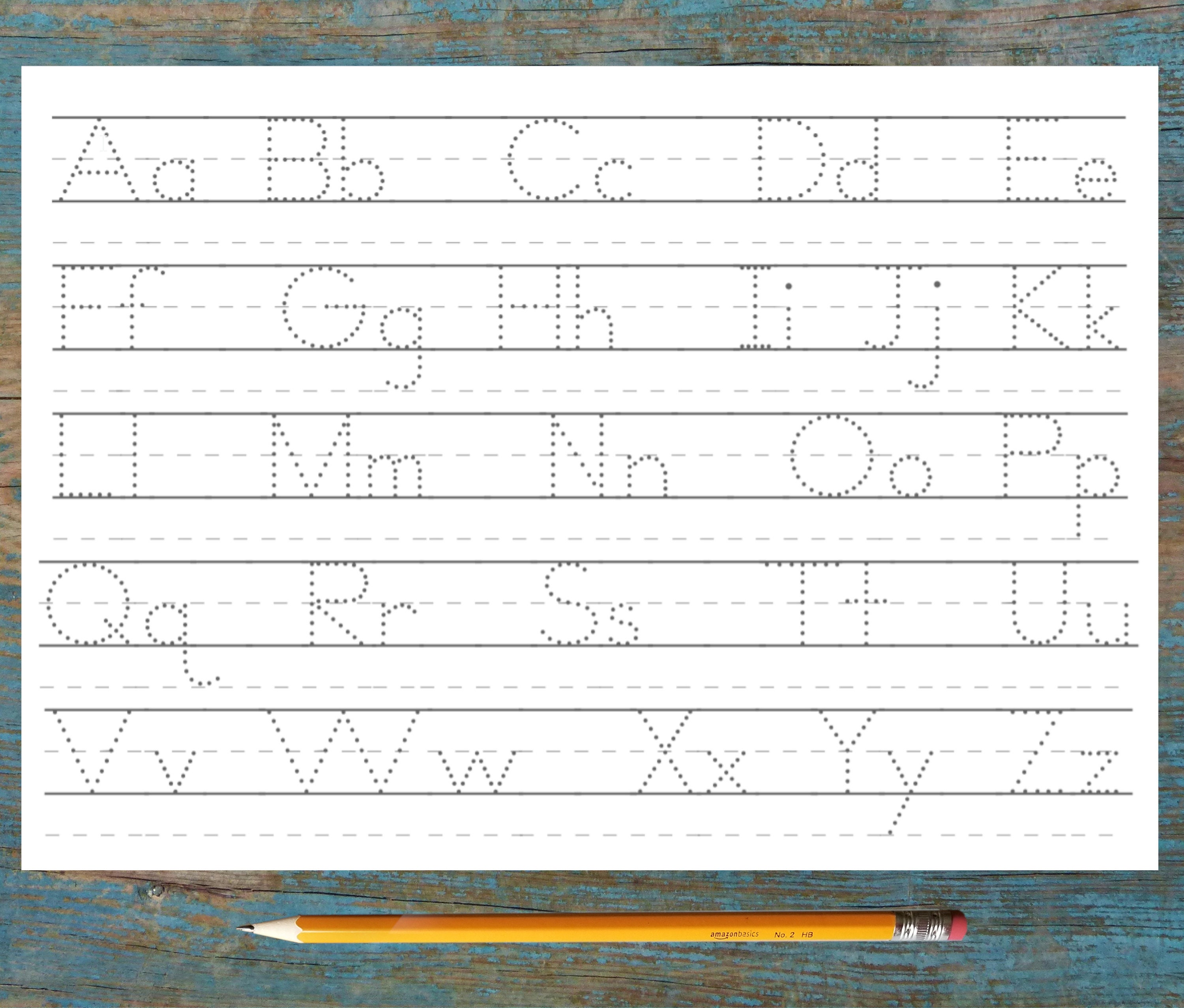 Traceable Block Letters Alphabet Tracing Pages -learning to Write for ...