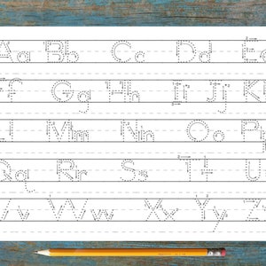 Traceable Block Letters Alphabet Tracing Pages -learning to Write for ...