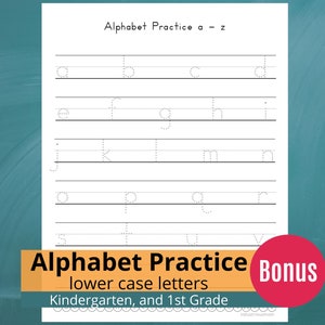 Kindergarten Alphabet Tracing Pages - Upper and Lower Case Letters ...