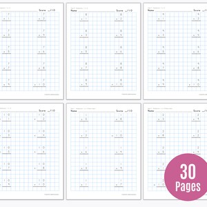 Multiplication Worksheet 30 Practice Sheets With Increasing Difficulty ...