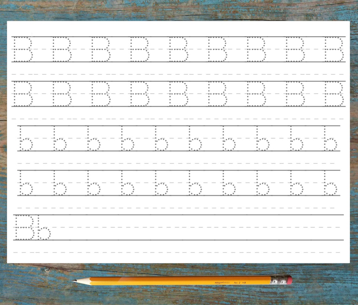 Traceable Block Letters Alphabet Tracing Pages -learning to Write for ...