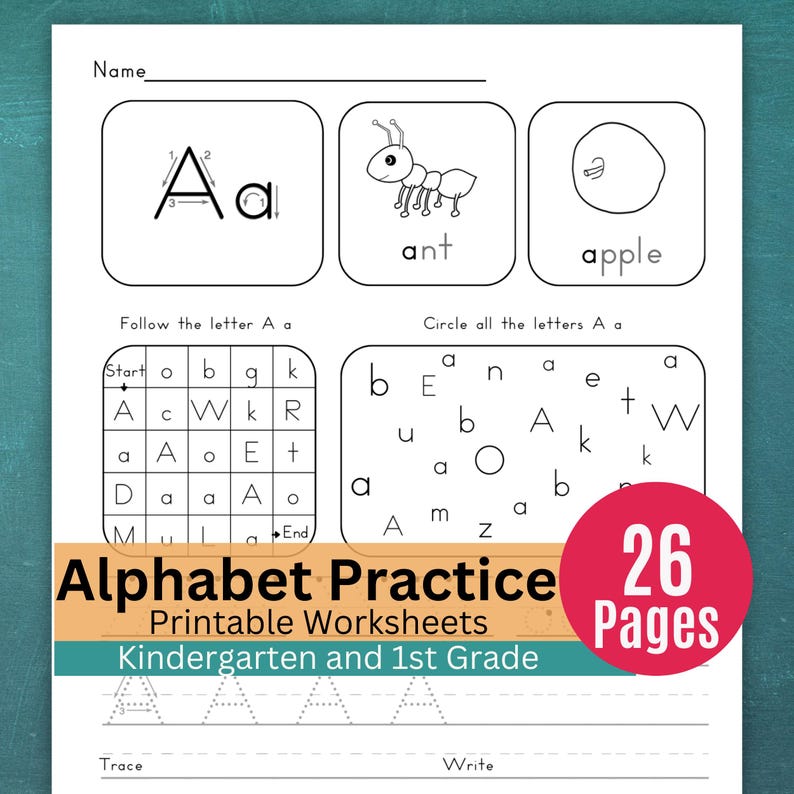 Alphabet Practice Worksheets – Fun ABC Activities for Kindergarten and ...