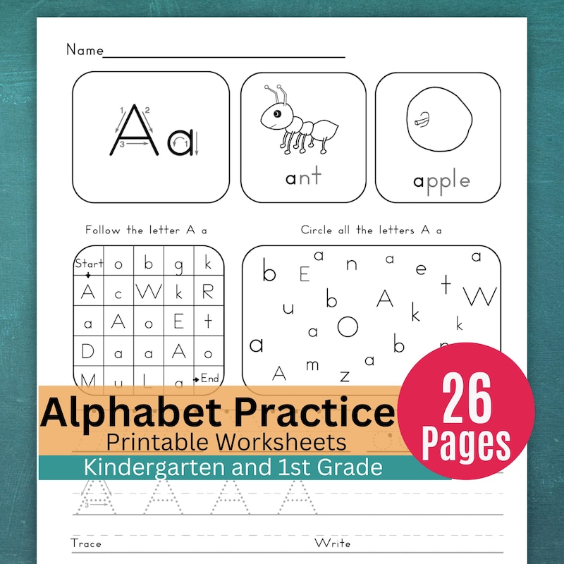 Pre K Letters Tracing - Etsy