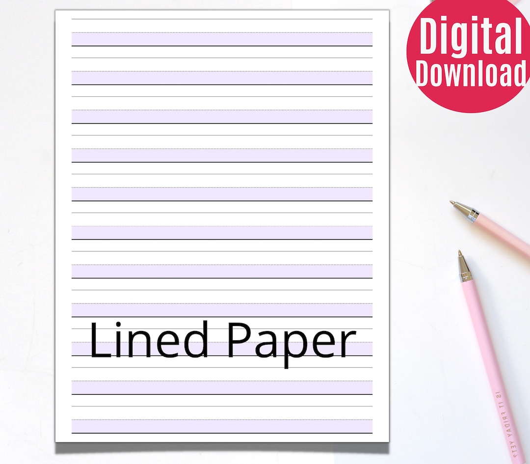 Writing Paper for Kids With Handwriting Problems, Printable, US Letter ...