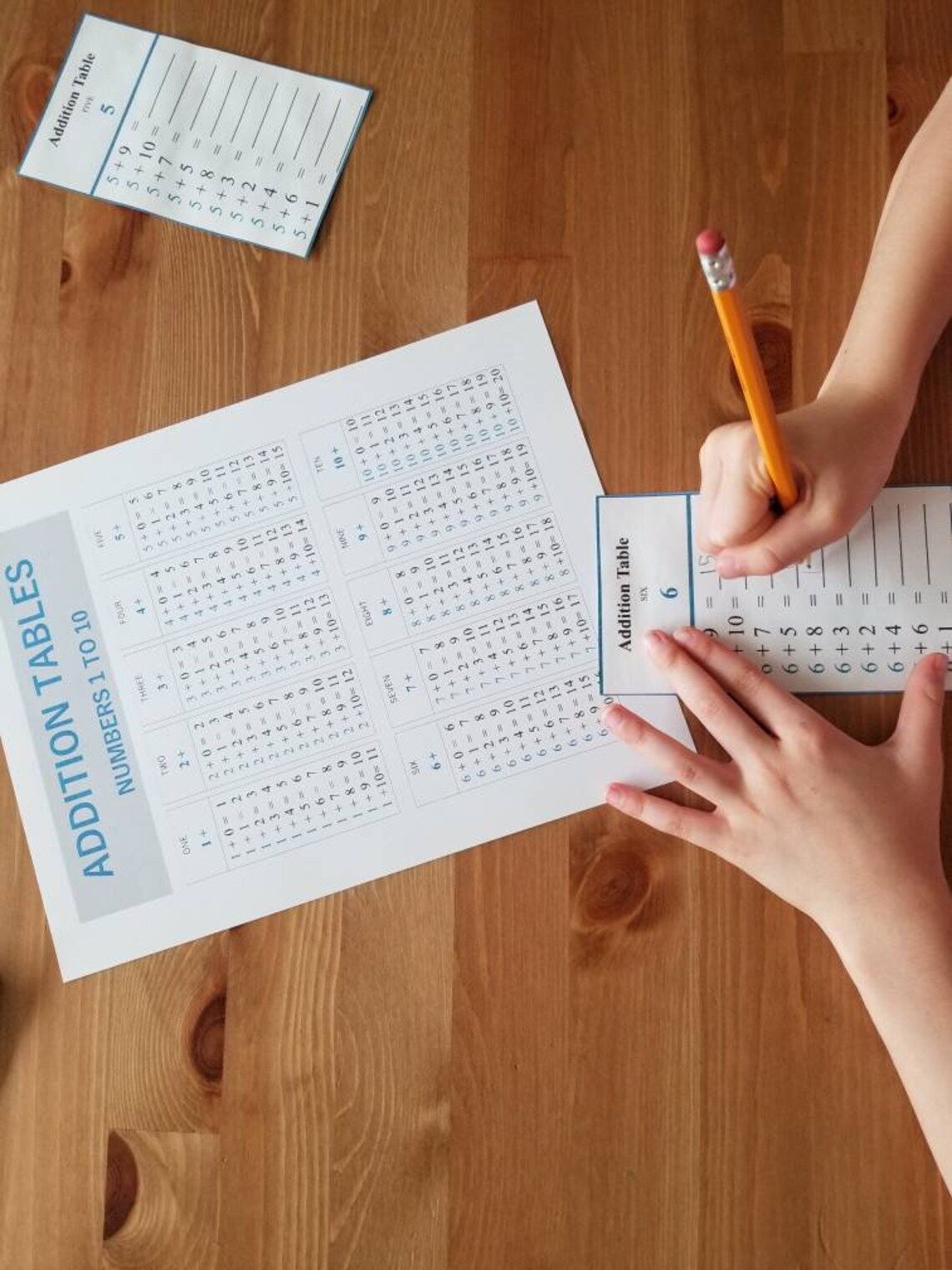 Bundle Addition Table Numbers 1 to 10 Printable for Kids- Mixed Numbers ...