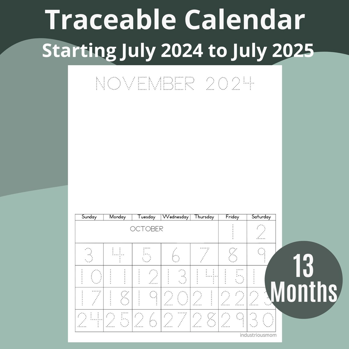 School Year 2024 2025 Calendar for Kids monthly Calendar Printable ...