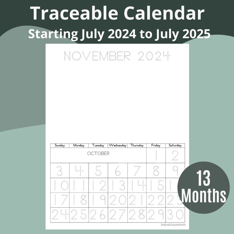 School Year 2024 2025 Calendar for Kids monthly Calendar Printable ...