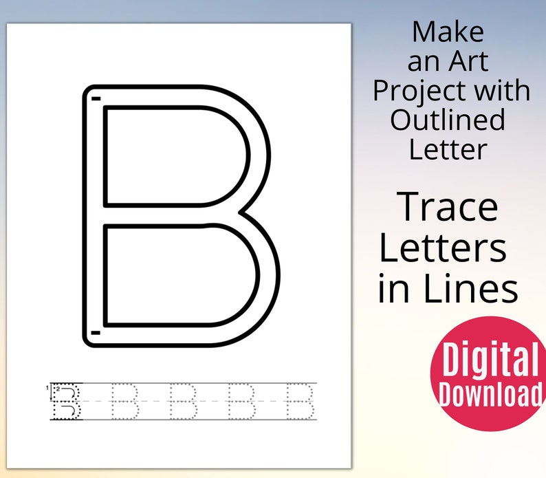 Outlined Alphabet Uppercase and Lowercase Letters for Preschool and ...