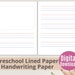 Kindergarten Lined Paper Printable - Handwriting Paper - Story Writing ...