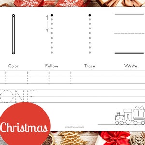 Printable Christmas-inspired Worksheets With Tracing Numbers 1 to 10 ...