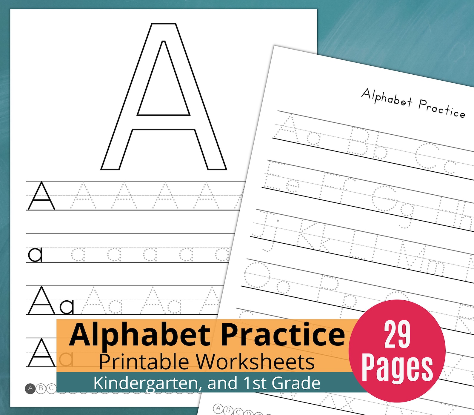 Kindergarten Alphabet Tracing Pages - Upper and Lower Case Letters ...