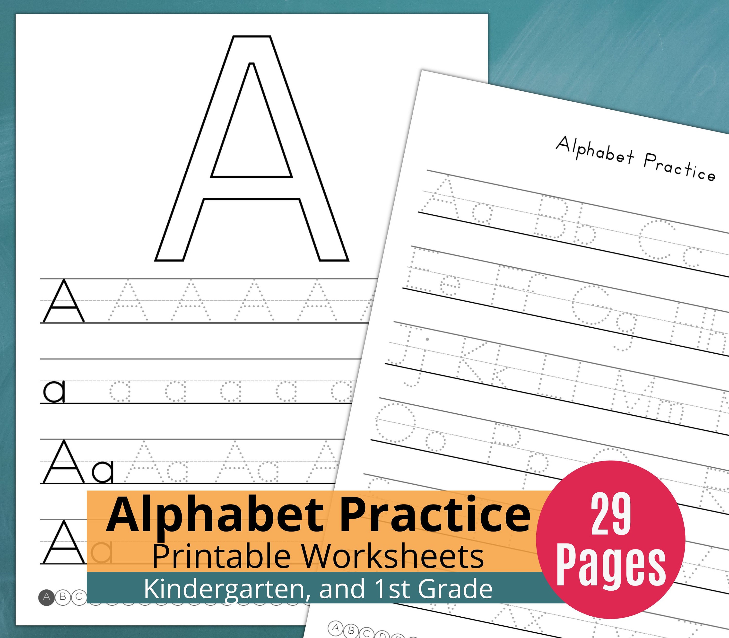 Kindergarten Alphabet Tracing Pages - Upper and Lower Case Letters ...