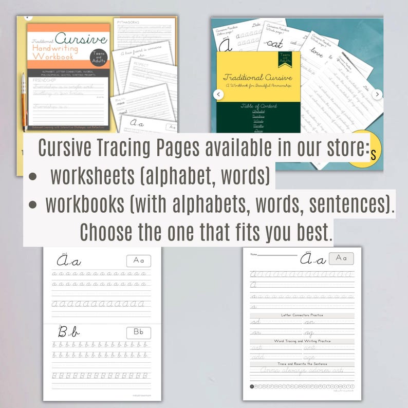 Learning Cursive Letter Connectors Practice – 27 Pages Printable PDF ...