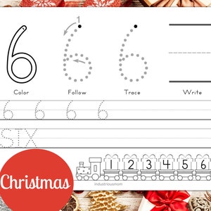 Printable Christmas-inspired Worksheets With Tracing Numbers 1 to 10 ...