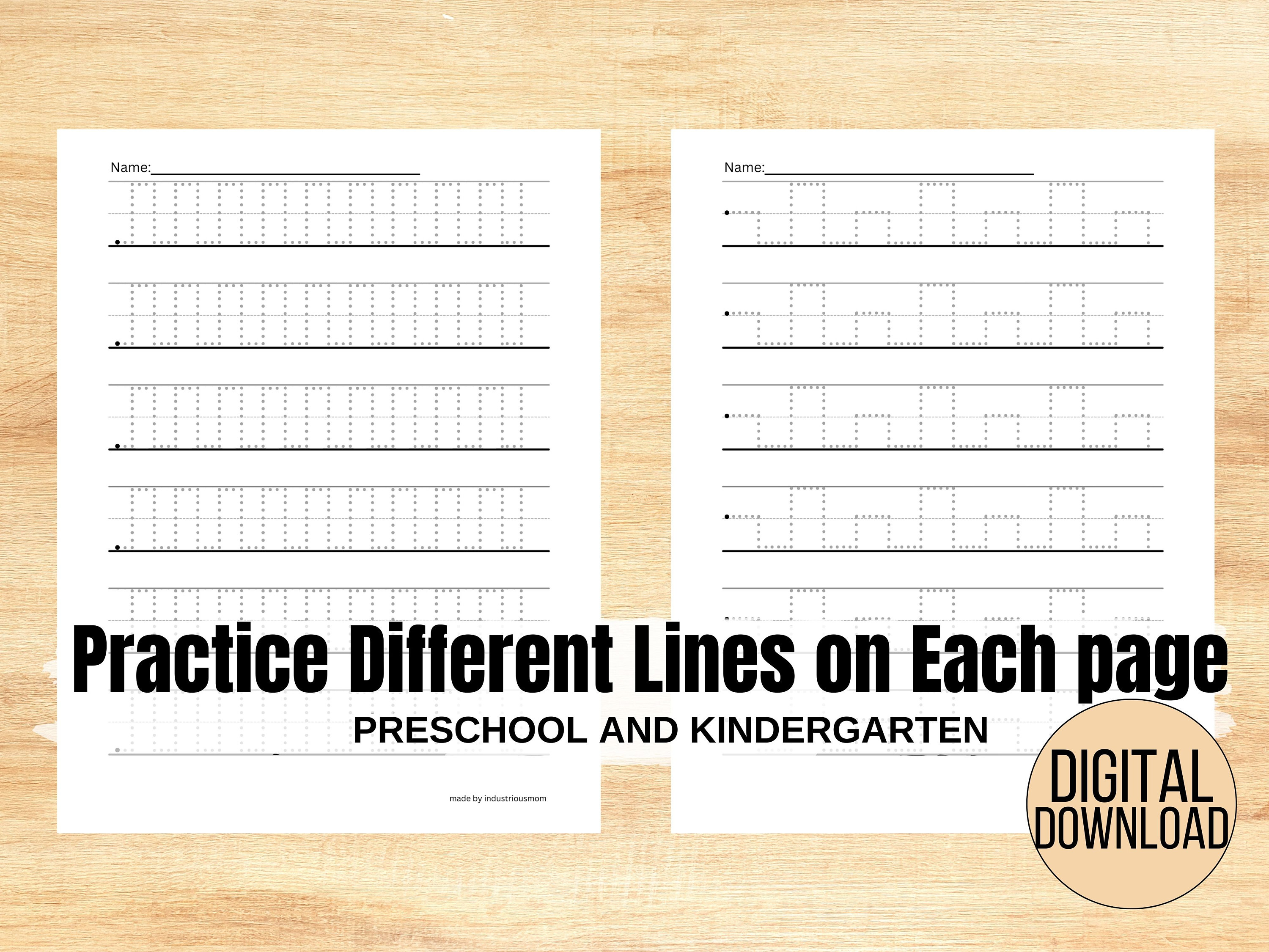 Preschool Line Tracing Kit, Early Learning, Homeschool Busy Book ...