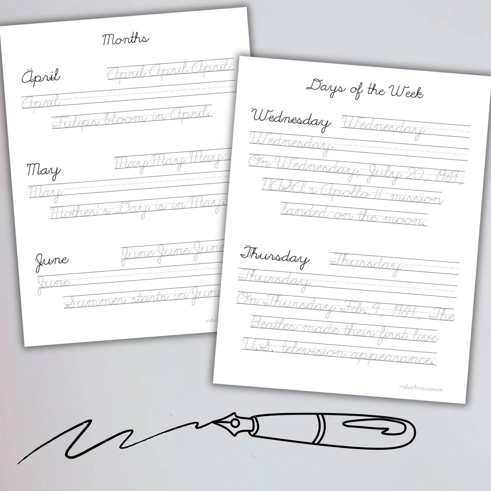 Learning Cursive Writing – Commonly Misspelled Words, Everyday Phrases ...