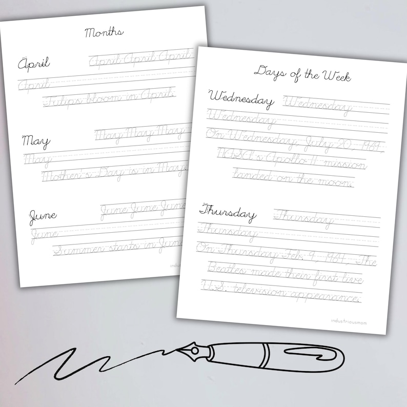 Learning Cursive Writing – Commonly Misspelled Words, Everyday Phrases ...