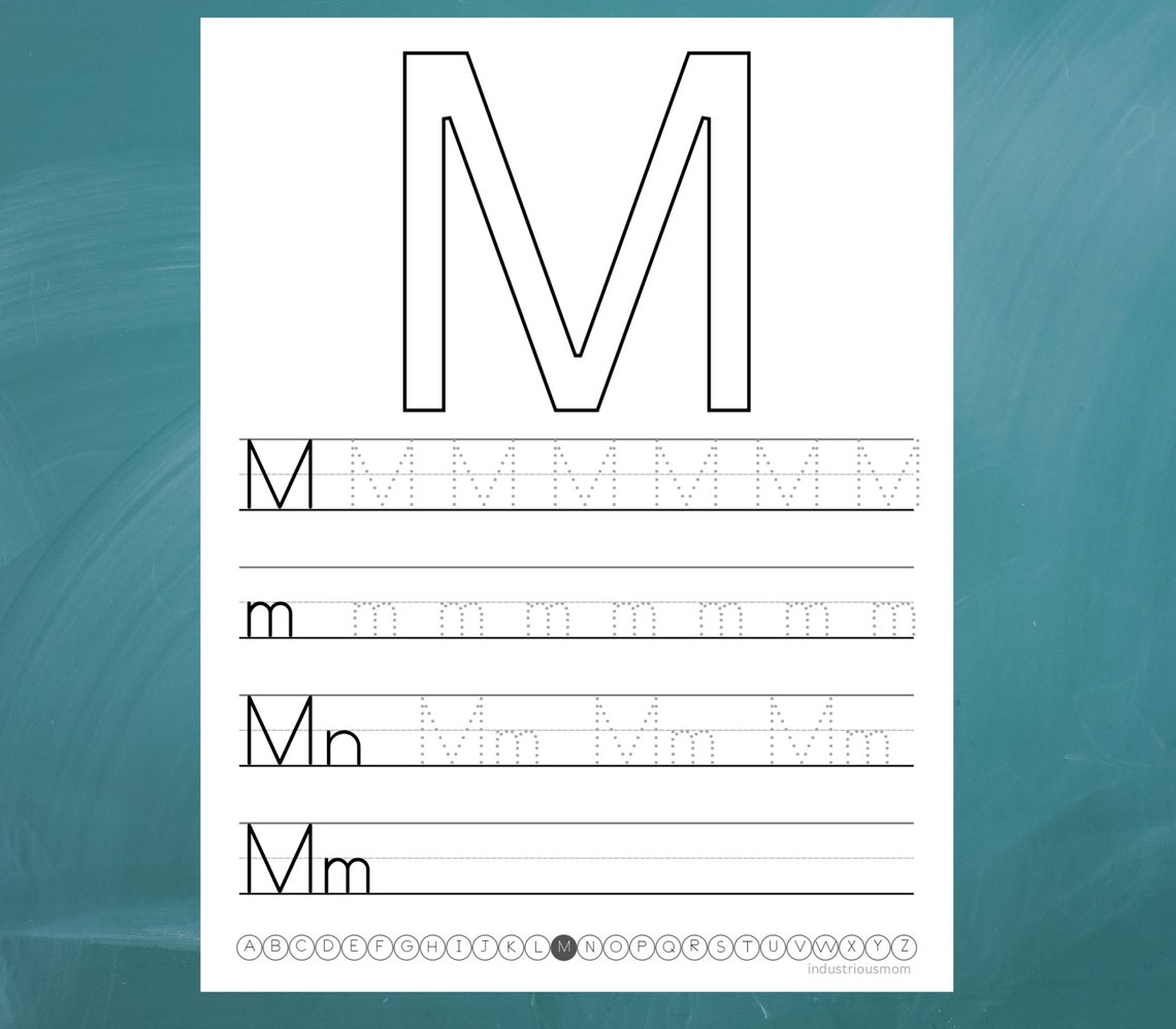 Kindergarten Alphabet Tracing Pages Upper and Lower Case Letters ...