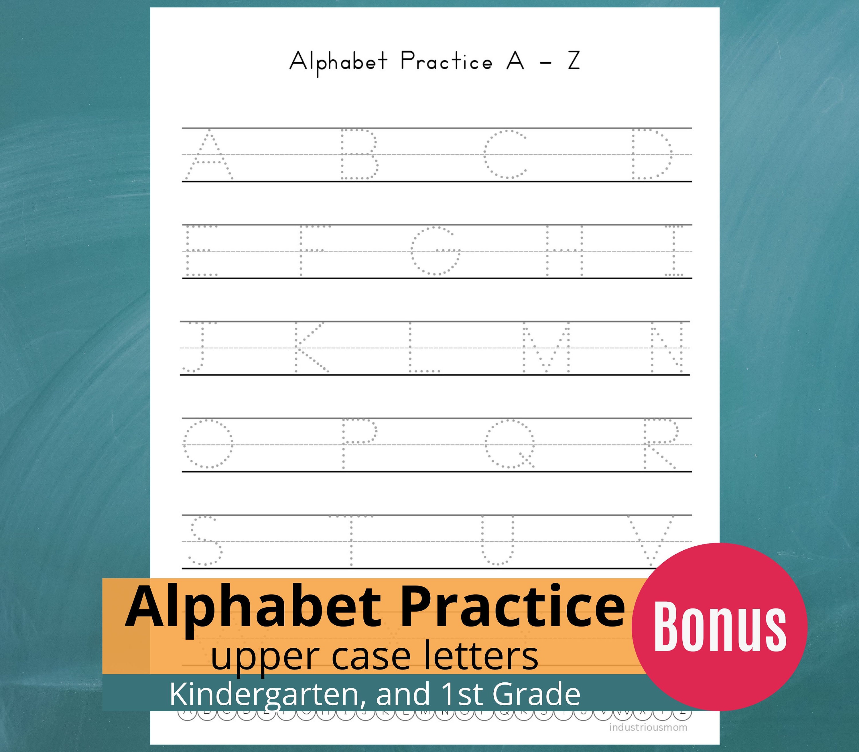 Kindergarten Alphabet Tracing Pages - Upper and Lower Case Letters ...