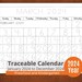 Printable Traceable Kids Calendar 2024 With December 2023 Monthly ...