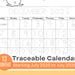 Printable Kids Calendar 2025/2026 – Monthly Tracing Calendar for ...