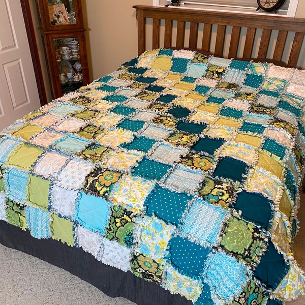 Queen Size Rag Quilt - Etsy