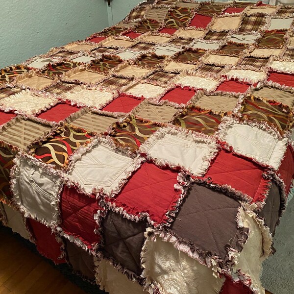 Denim Rag Quilt - Etsy