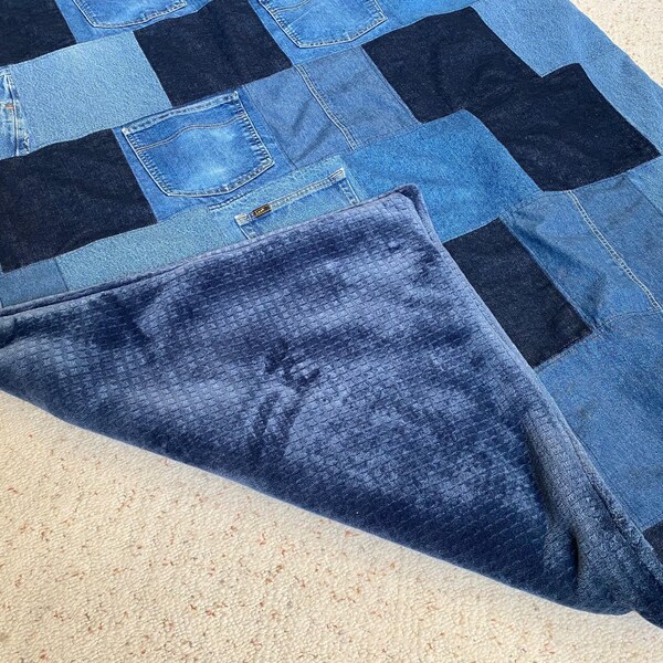 Denim Quilt - Etsy
