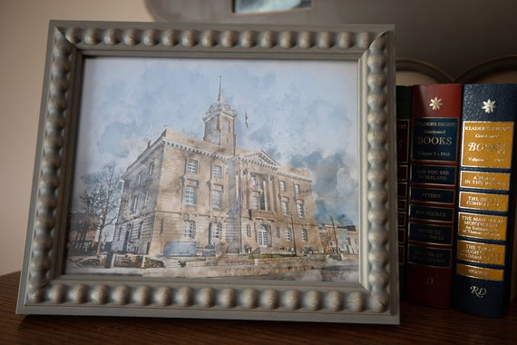 Columbia TN Courthouse Framed 8x10 Watercolor Print - Etsy