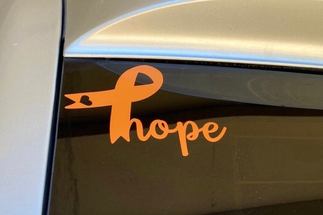 Hope Ribbon Decal Leukemia Awareness Sticker Orange Hope - Etsy