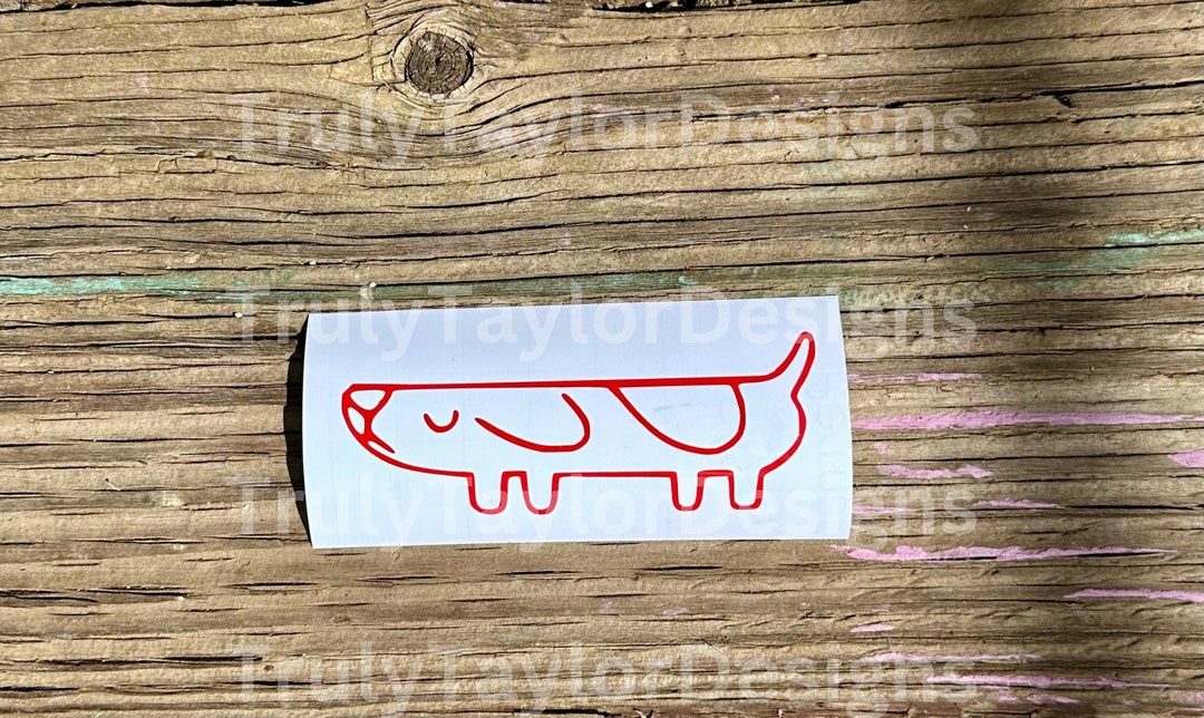 Bluey Inspired Decal- Long Dog Decal, Car Sticker - Etsy