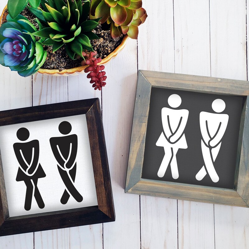 Farmhouse Bathroom Signs - Etsy