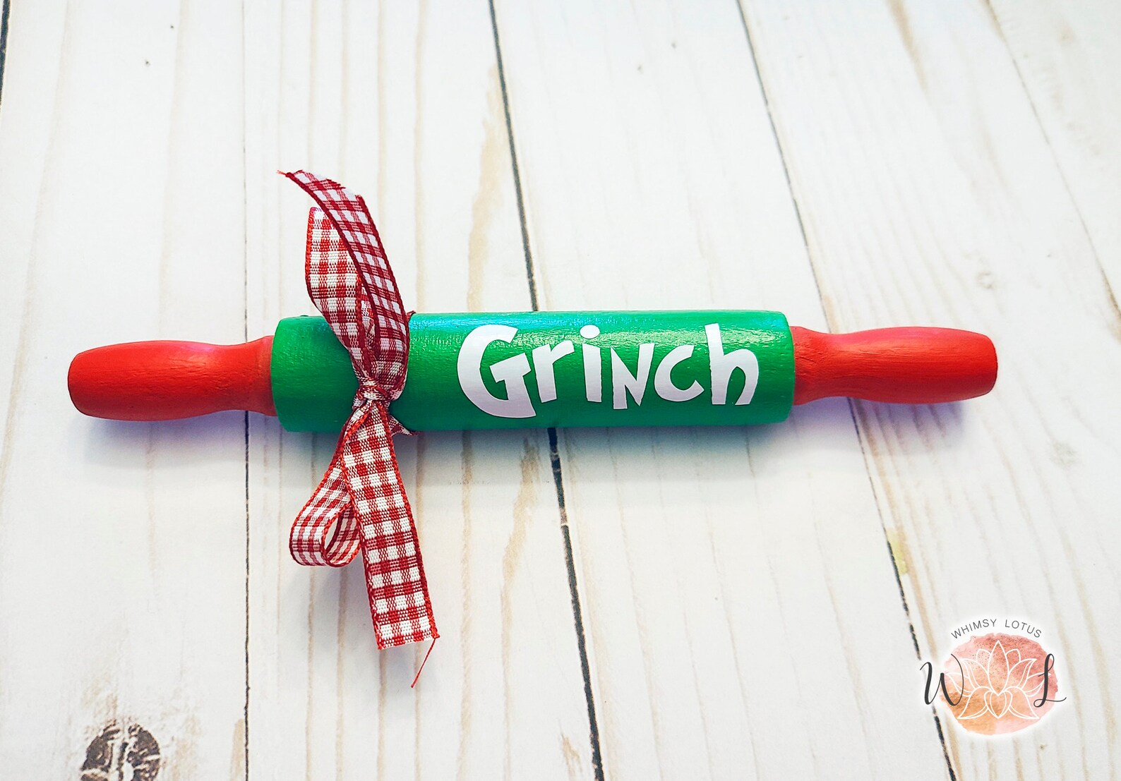Grinch Christmas Mini Wood Rolling Pin Holiday Tiered Tray | Etsy