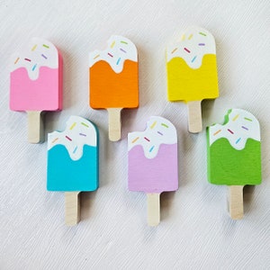 Chunky Wooden Popsicle Decor: Summer Tier Tray Accent - Etsy