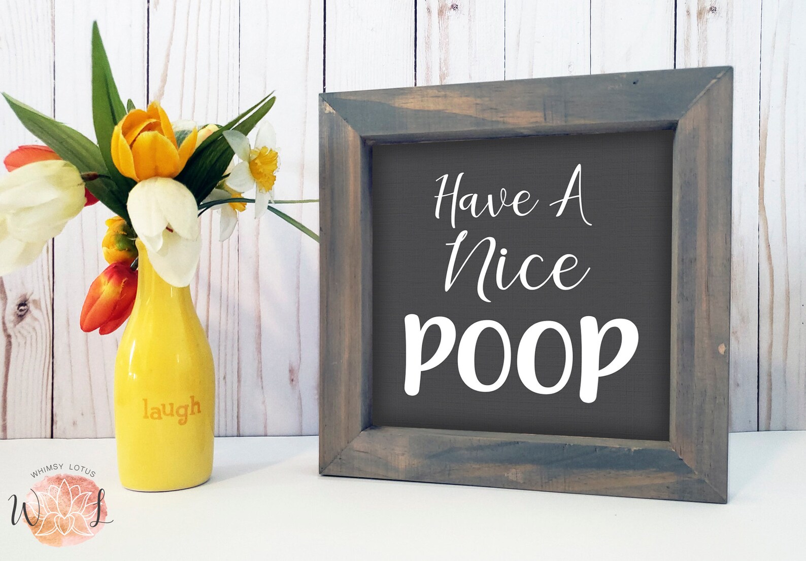 Have A Nice Poop Rustic Farmhouse Bathroom Wood Sign Funny | Etsy