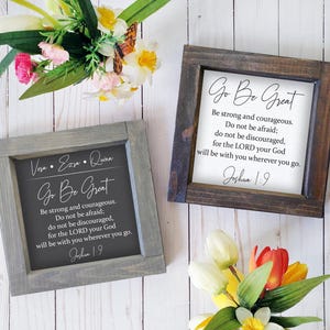 Personalized Joshua 1:9 Wood Sign - Biblical Scripture Decor - Etsy