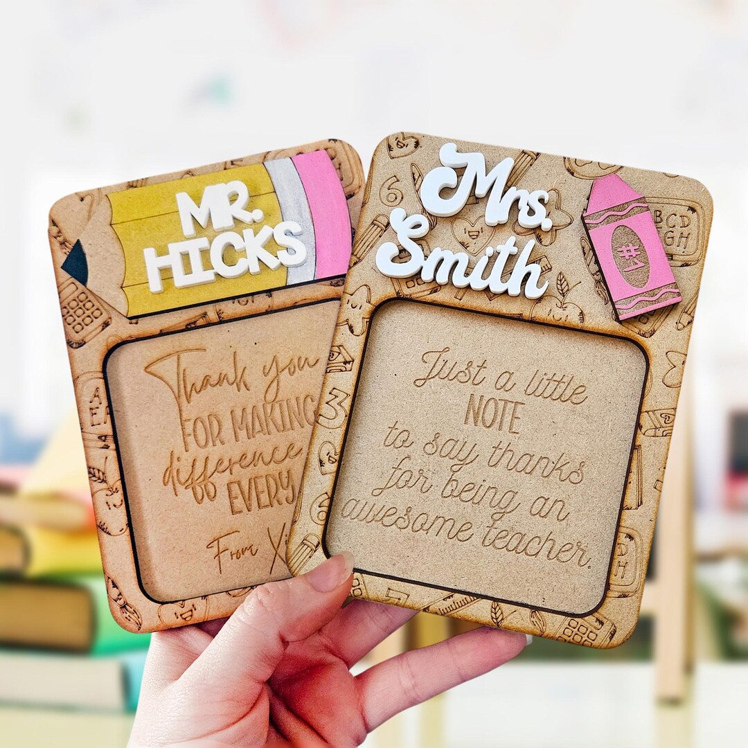 Teacher Post It Holder | Personalized Sticky Note Pad Holder | Teacher ...