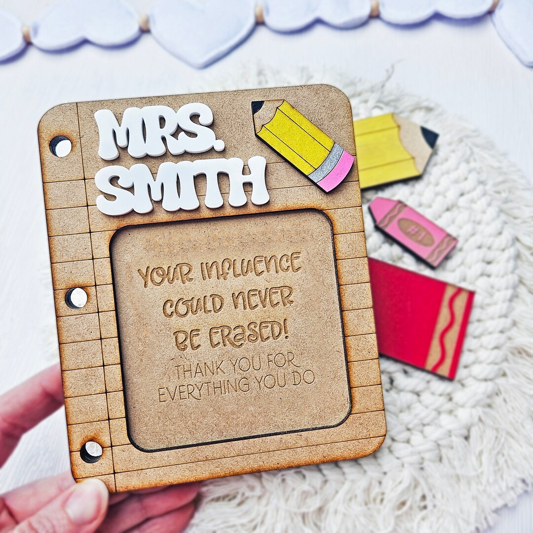 Teacher Post It Holder | Personalized Sticky Note Pad Holder | Teacher ...