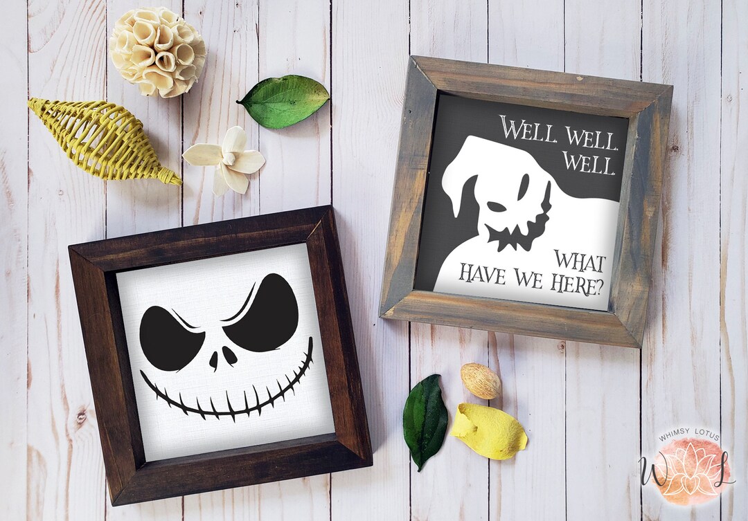 Nightmare Before Christmas Wood Sign: Jack & Oogie Boogie, Rustic ...