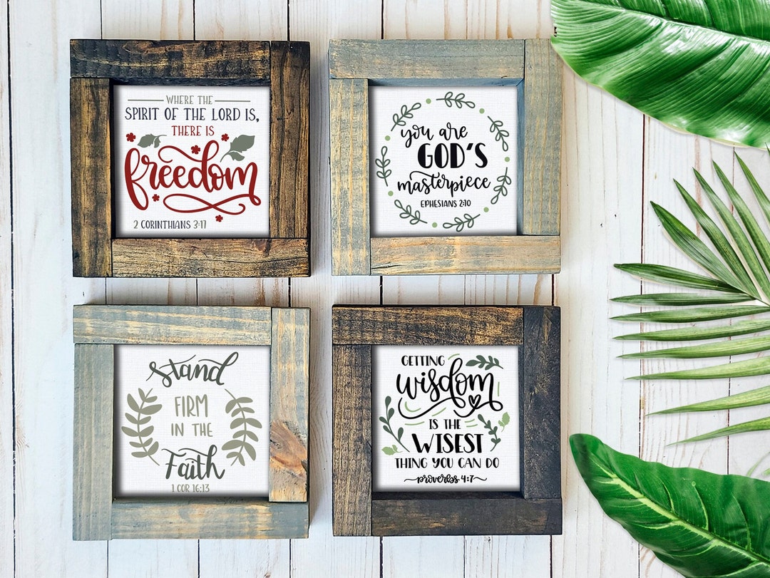 Rustic Bible Verse Wood Sign: Farmhouse Scripture Decor - Etsy