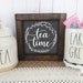 Tea Time Rustic Farmhouse Kitchen Wood Sign Framed Kitchen - Etsy