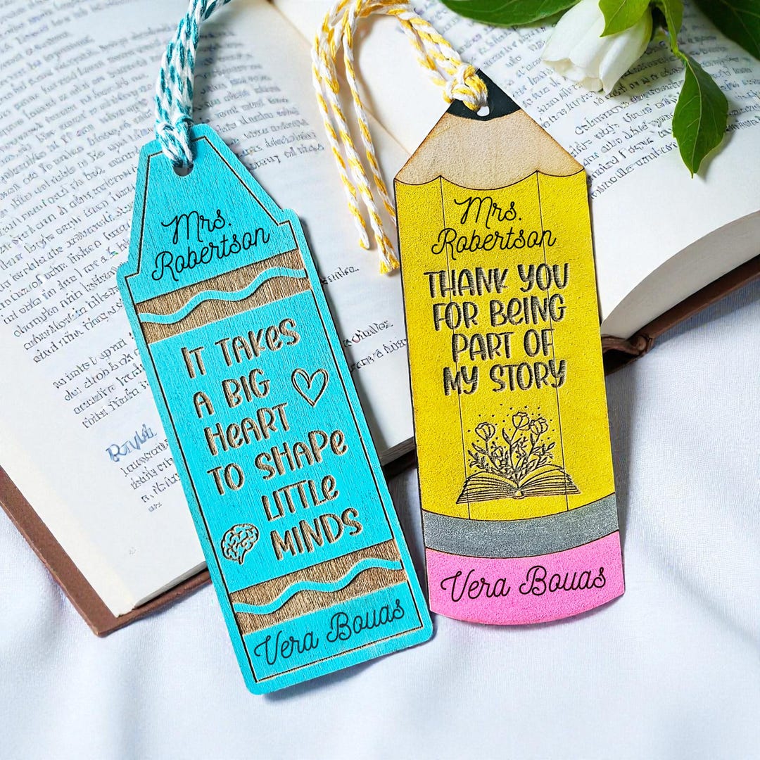 Personalized Teacher Bookmark: Engraved Educator Keepsake - Etsy