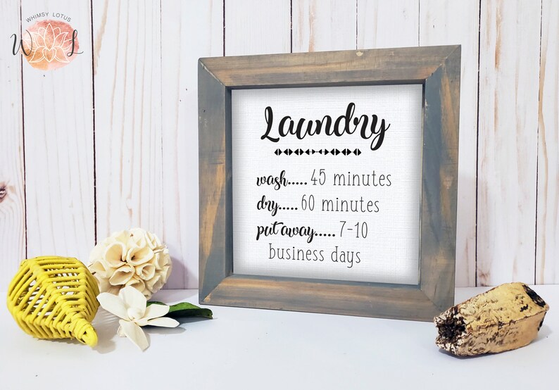 Laundry Timeline Schedule Rustic Farmhouse Laundry Wood Sign | Etsy