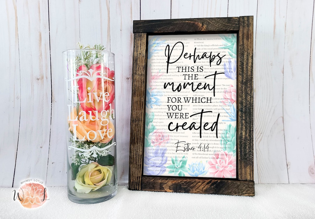 Esther 4:14 Religious Framed Wood Sign Home Decor - Etsy