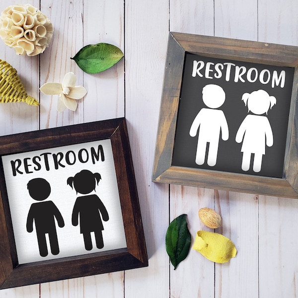 Restroom Sign - Etsy