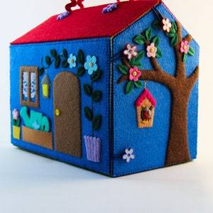 Felt Doll House, Portable Doll House, Travel Toy Doll House, Gift for ...