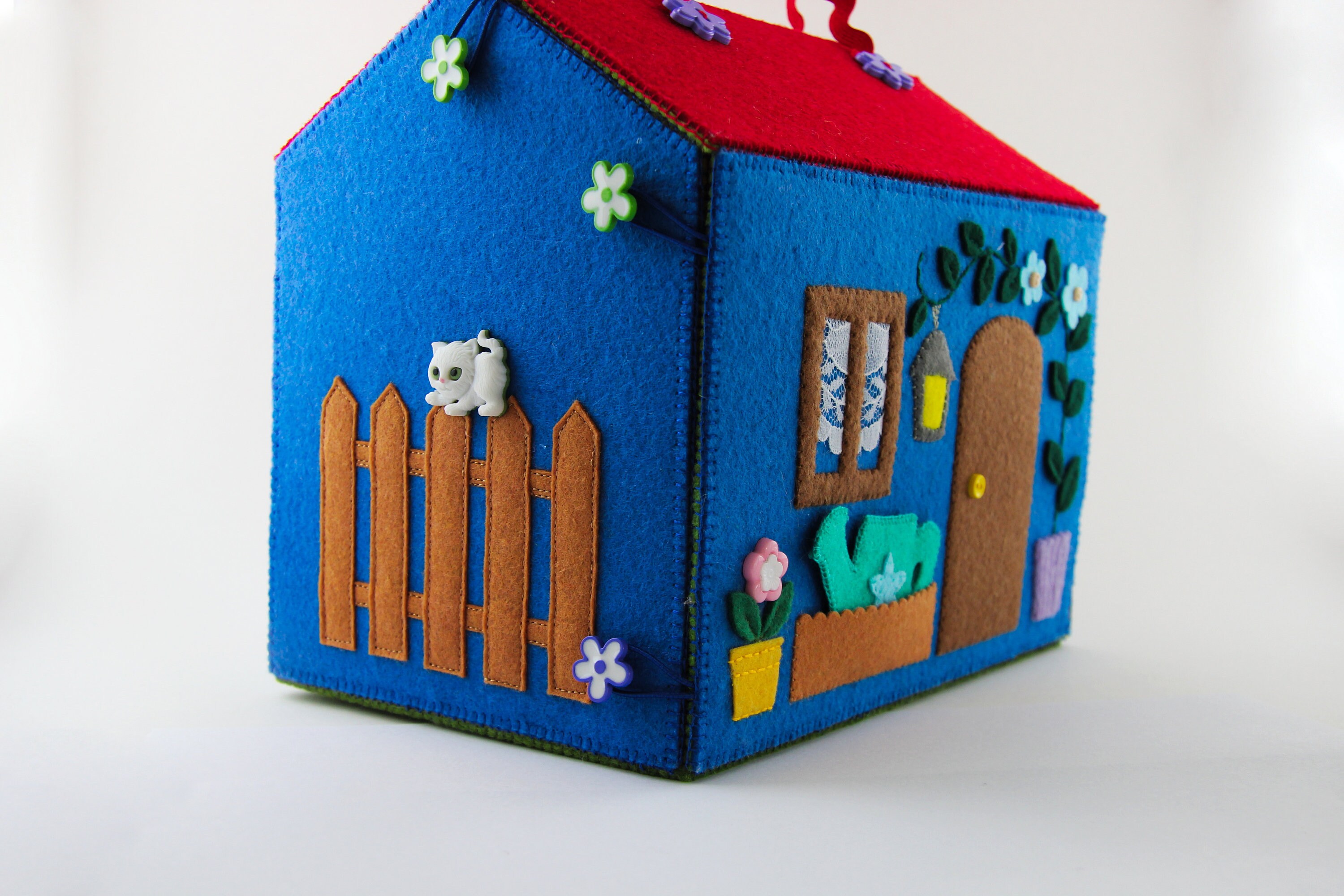 Felt Doll House, Portable Doll House, Travel Toy Doll House, Gift for ...