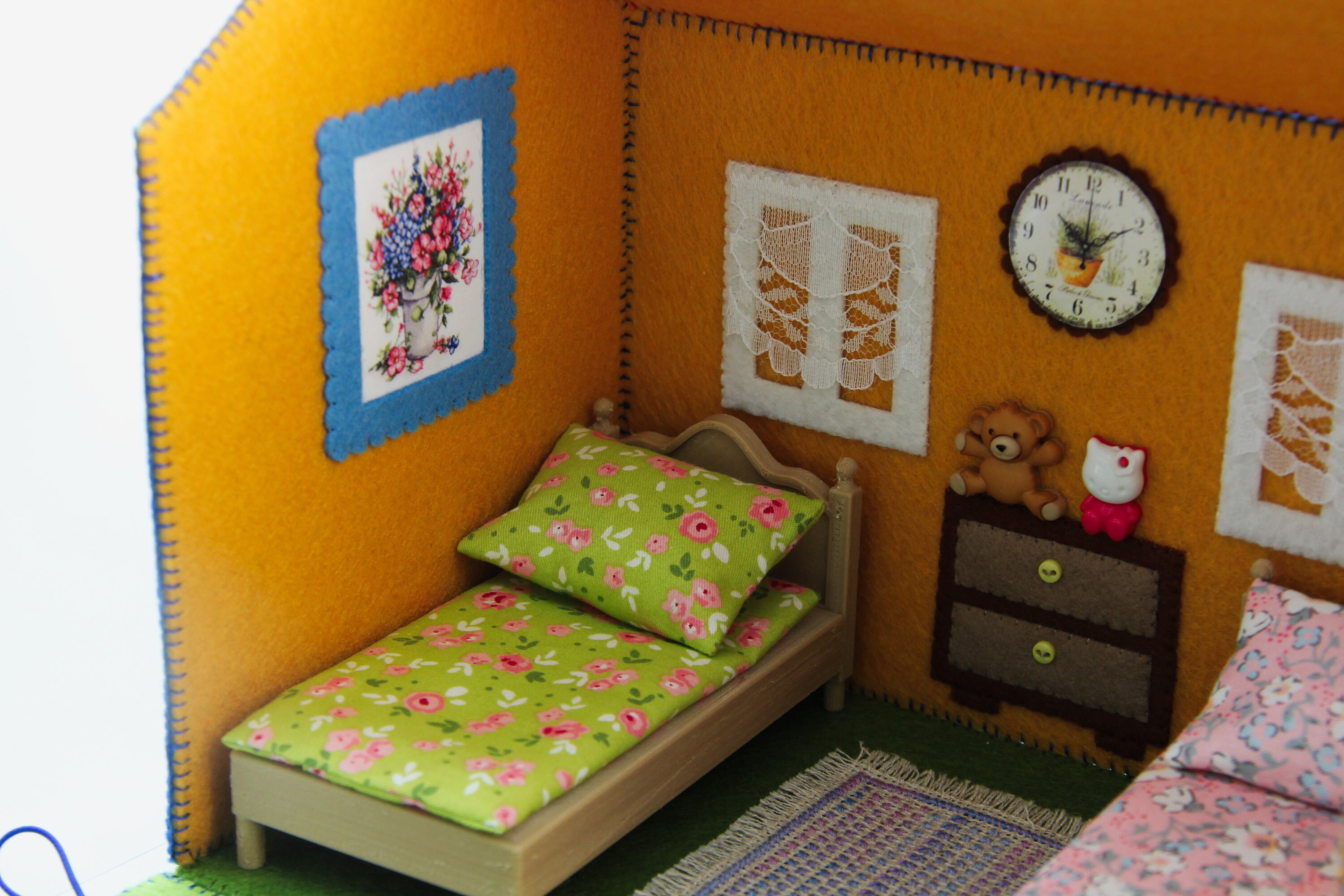 Felt Doll House, Portable Doll House, Travel Toy Doll House, Gift for ...