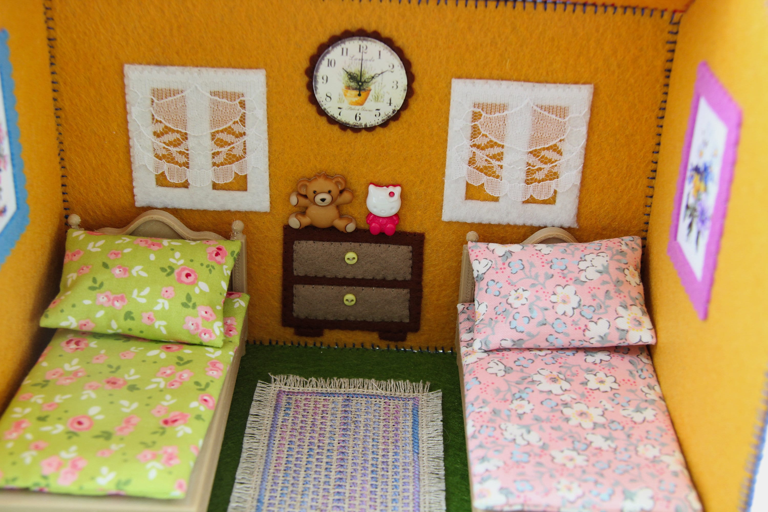 Felt Doll House, Portable Doll House, Travel Toy Doll House, Gift for ...